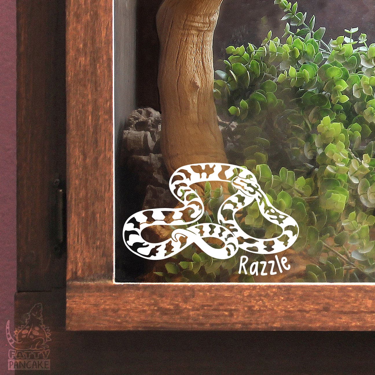 Jungle Carpet Python Decal, Waterproof Vinyl Decal, Cute Snake Reptile ...