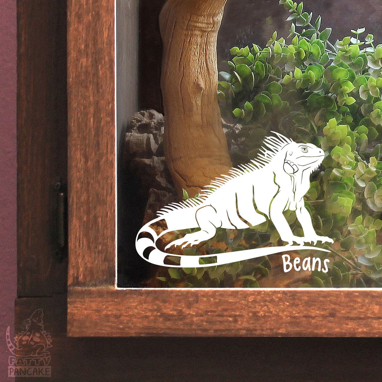 Iguana Decal, Waterproof Vinyl Decal, Cute Reptile Gift – Fatty Pancake