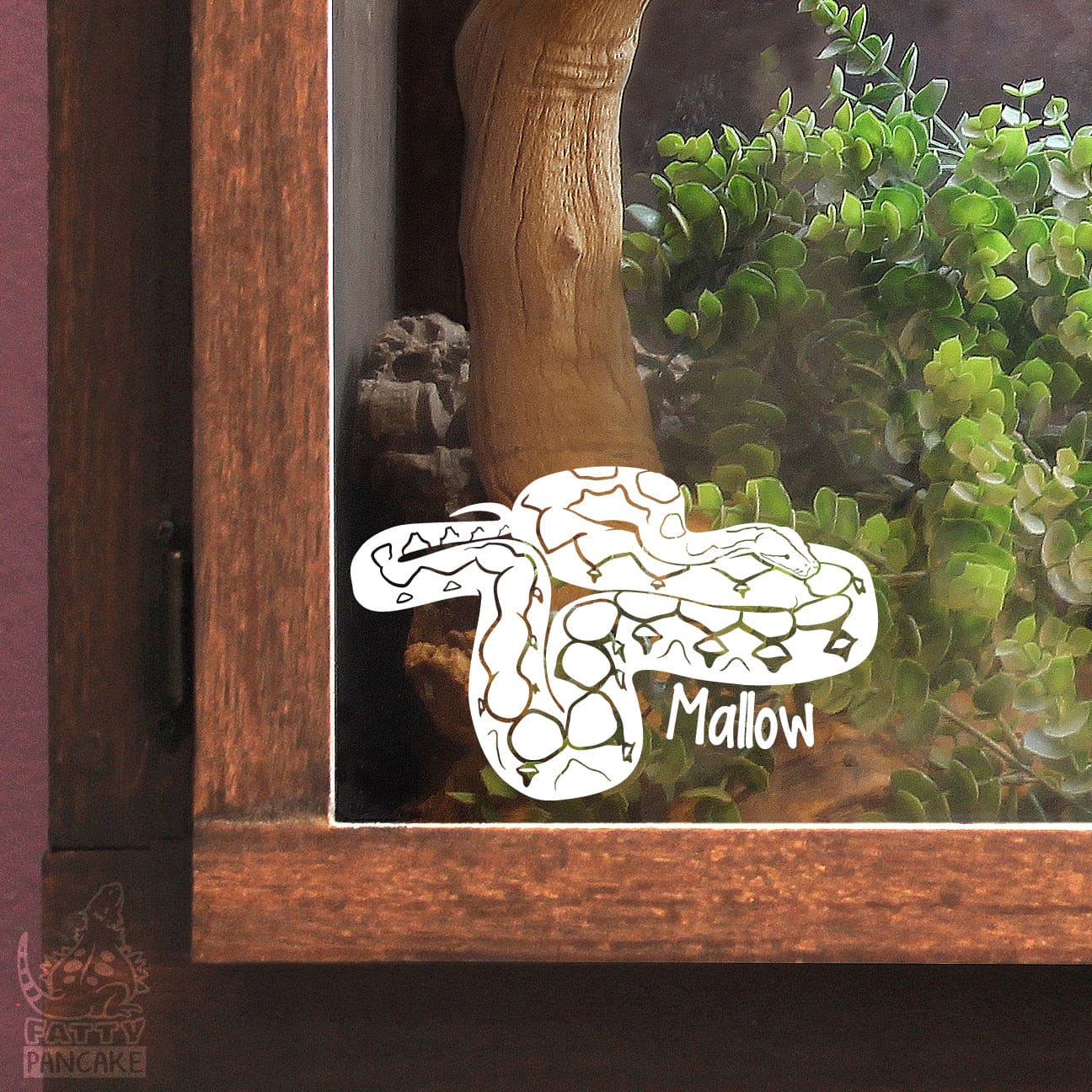 Reticulated Python Decal, Waterproof Vinyl Decal, Cute Snake Reptile G ...