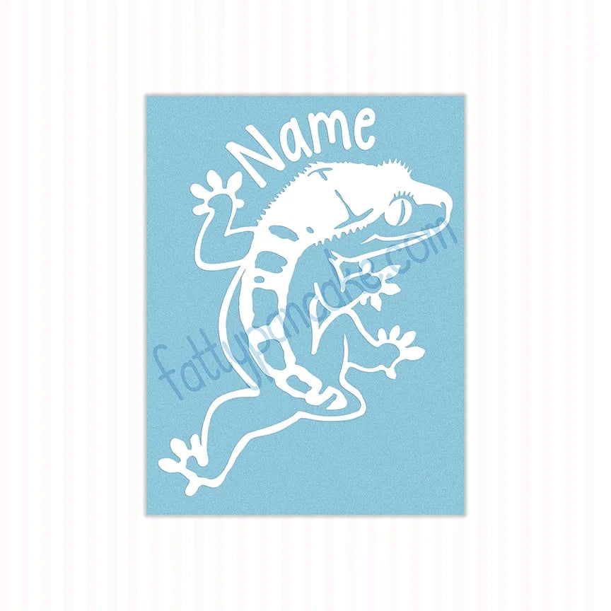 Crested Gecko Frog Butt Decal, Waterproof Vinyl Decal, Cute Reptile Gi ...