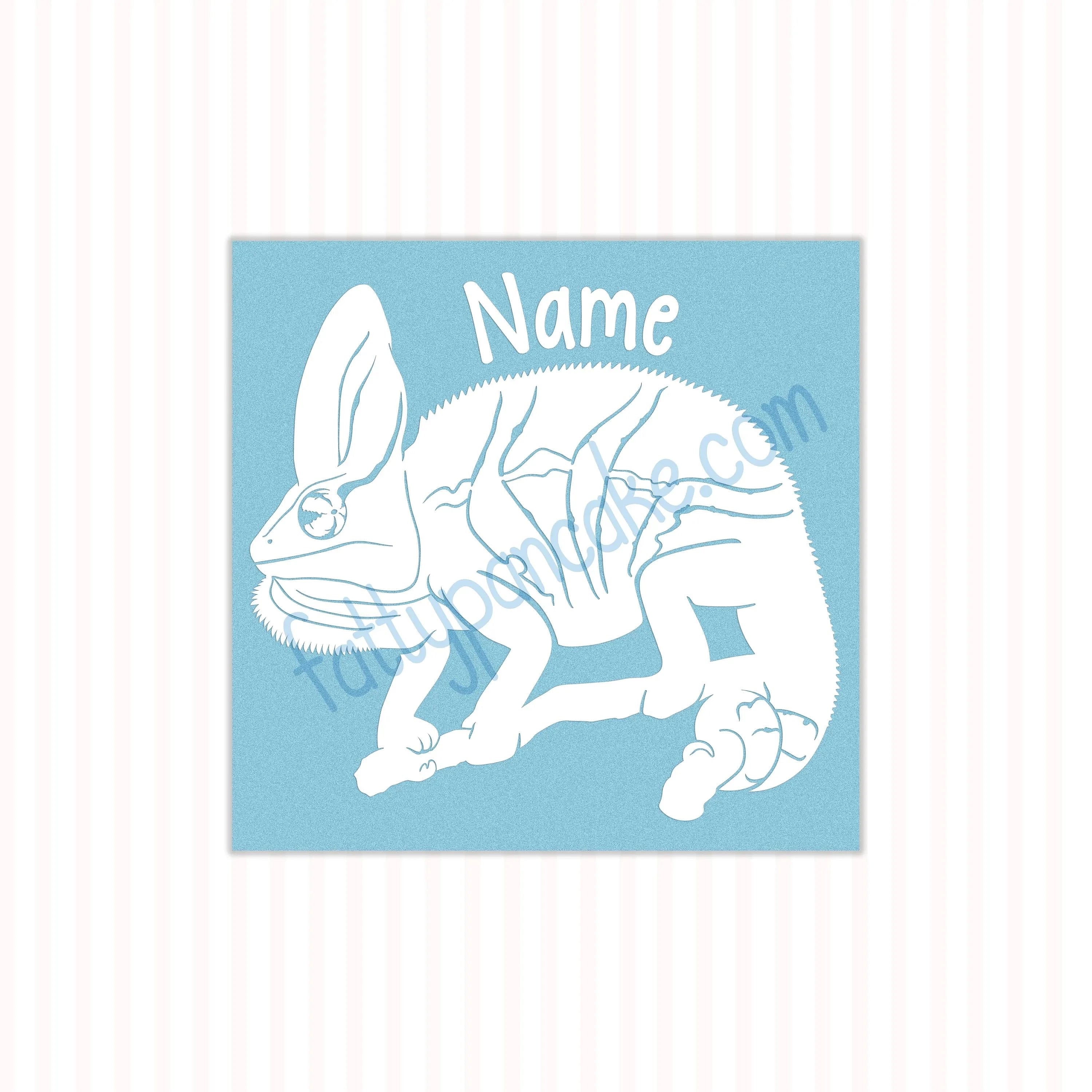 Veiled Chameleon Decal, Waterproof Vinyl Decal, Cute Reptile Gift ...